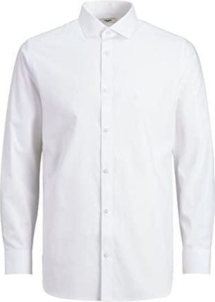 Jack & Jones Jprblaroyal Chemise L/S Noos pour Homme, Blanc - Coupe : Slim, XS