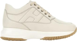 Hogan Low-Top Sneaker - Hogan Interactive Sneakers With Leather - Gr. 39 (EU) - in Beige - f&uuml;r Damen