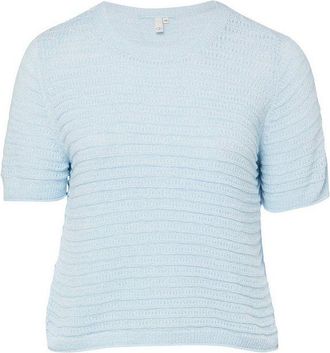 QS by s.Oliver Kurzarmpullover Strickpullover Pullover mit Ajourmuster