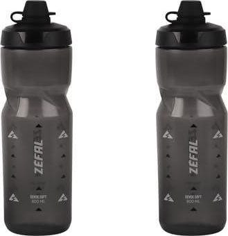 Zéfal Pack Sense Soft 80 No-Mud Sport-Trinkflasche für Fahrrad und Mountainbike, weich und geruchlos, Trinkflasche Fahrrad BPA-frei, Silikonsauger, Rauchsch