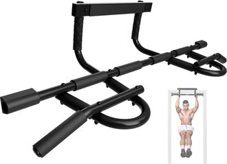 Yes4All Robuste Klimmzugstange f&uuml;r T&uuml;r, solide Hauptkonstruktion, Multi-Grip-T&uuml;rstange f&uuml;r Heim-Fitnessstudio, Workout, keine Schrauben, tragbar