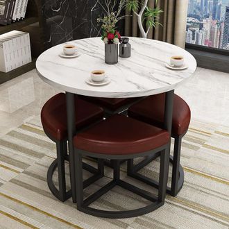 Generic Fr&uuml;hst&uuml;cksecke, runder Tisch mit St&uuml;hlen, Fr&uuml;hst&uuml;cksbar mit Tisch und St&uuml;hlen, moderner K&uuml;chentisch f&uuml;rs Abendessen