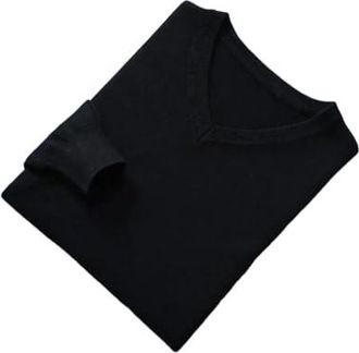 Generic Pull en cachemire doux &agrave; manches longues pour homme - Pull d&eacute;contract&eacute; uni col en V polyvalent, Nouveau5, L
