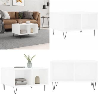 vidaXL Vidaxl - Couchtisch Wei&szlig; 60x50x36,5 cm Holzwerkstoff - Couchtisch - Wohnzimmerstil - Wei&szlig;er Couchtisch - Holzwerkstoff M&ouml;bel - Sideboard - Home &