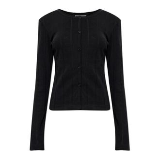 Ganni Fitted Cardigan - - Knitwear - Damen - Schwarzk - S