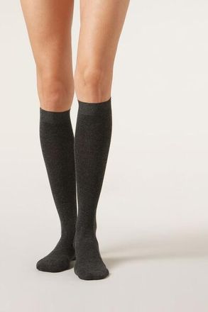 Calzedonia Lange Socken Mit Cashmere Grau