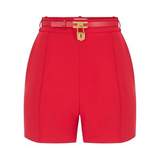 Elisabetta Franchi Leichte Cr&ecirc;pe-Shorts - - Shorts - Damen - Rot - L