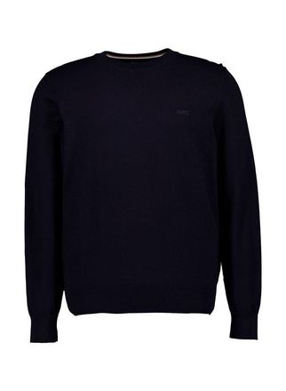 HUGO BOSS Herren Pullover blau unifarben