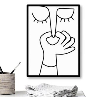 Generico Bilder f&uuml;r Badezimmer, moderne und lustige Heimdekoration | Badezimmerbilder mit Nasendruck | f&uuml;r Haus, Wohnung, T&uuml;r, G&auml;ste, Familie und