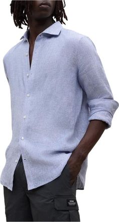 Ecoalf Ecoalf, Homme, Chemises, Bleu, Taille: M Alfredo Linen Stripes Shirt