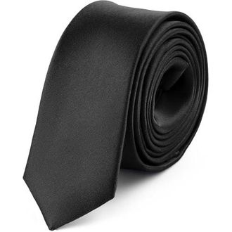 Ladeheid Cravate &Eacute;troite Variet&eacute; de Couleurs Accessoire V&ecirc;tement Homme - SP-5 (150cm x 5cm, Noir13)