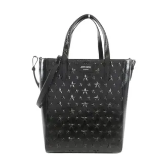 Jimmy Choo London Pre-owned Pegasinsfva Sac bandouli&egrave;re en cuir verni - Femme - Pre-owned - Noir - Taille: ONE Size