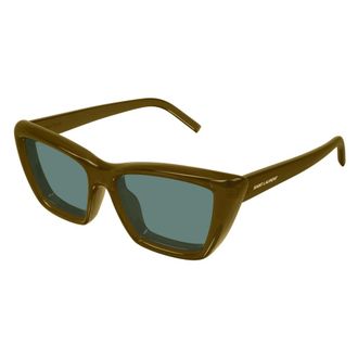 Saint Laurent Mica Plump Sonnenbrille - - Accessories - unisex - Gr&uuml;n - 55 MM