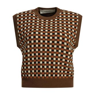 Golden Goose Roby Checkerboard Strickweste - - Knitwear - Damen - Mehrfarbig - L