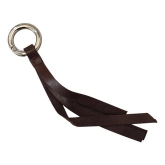 Costume National Femme, Accessoires, Brun, Taille: ONE Size Porte-Cl&eacute;s en Cuir Marron avec D&eacute;tails en Laiton