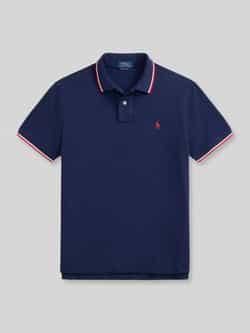 Polo Ralph Lauren Regular Fit Poloshirt aus reiner Baumwolle mit Kontraststreifen