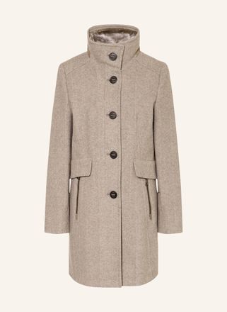 Gil Bret Wollmantel Mit Kunstfell beige