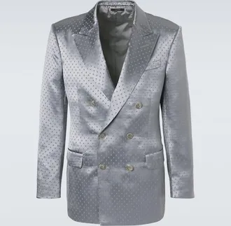 Tom Ford Blazer en cr&ecirc;pe de satin &agrave; pois