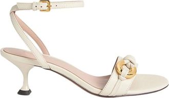 Coccinelle Femme, Chaussures, Blanc, Taille: 39 EU Smooth Leather Sandal