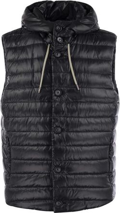 Herno Homme, Vestes, Bleu, Taille: 5XL Veste Sans Manches en Duvet
