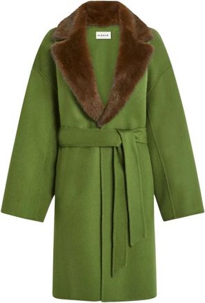 P.A.R.O.S.H. Belted Coats - - Coats - Damen - Gr&uuml;n - S