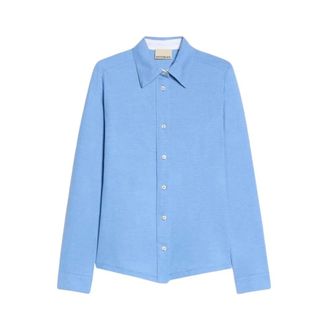 Pennyblack Slim Cotton Jersey Shirt - - Blouses & Shirts - Damen - Blau - S