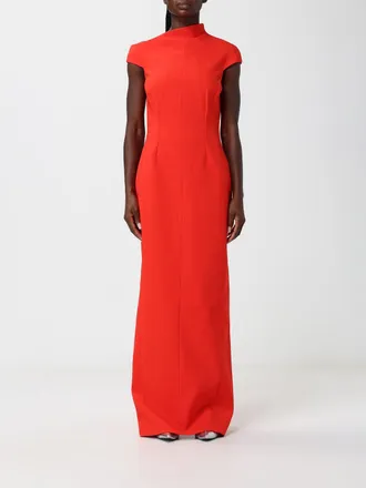 Solace London Langes Etui-Abendkleid aus Cr&ecirc;pe mit asymmetrischem Ausschnitt