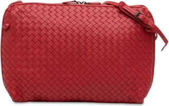 Bottega Veneta Hobo Bags - Large Nappa Intrecciato Nodini Crossbody - Gr. unisize - in Rot - f&uuml;r Damen