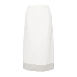 Sportmax Bleistiftrock aus wei&szlig;em Seidenmischgewebe - - Skirts - Damen - Wei&szlig; - 2XS