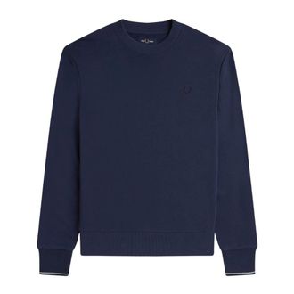 Fred Perry Klassischer Rundhals-Baumwollpullover - - Sweatshirts & Hoodies - Herren - Blau - 2XL