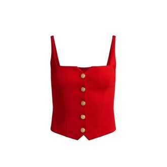 Alice & Olivia Femme, Tops, Rouge, Taille: 34 FR Kelcey Vest