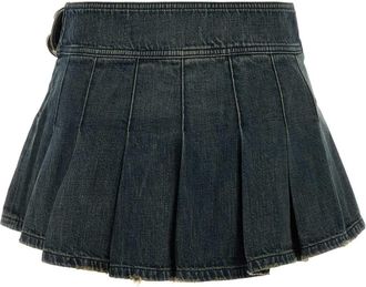 Balenciaga Navy-Green-Yellow Exterior: Cotton Gonne Navy/green/yellow Skirt