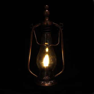 Artibetter DIYEAH Vintage Stil LED Öl Lampe Dekorative Handliche Eisenlaterne mit Flammenlosem Licht Langlebig und Kompakt Vielseitige Hängelampe für Wohnzimmer 