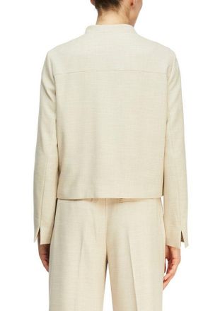 Comma Kurzjacke natur,Casual,Polyester,Unifarben,Collegekragen,Lang,Boxy Fit