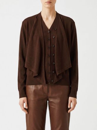 Christophe Lemaire Wollmisch-Cardigan mit V-Ausschnitt und Knopfverschluss
