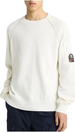 Parajumpers Homme, Sweatshirts et sweats &agrave; capuche, Blanc, Taille: L Barr Crewneck Sweater