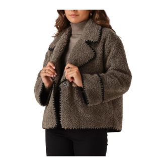 Object Braune Jacke aus recyceltem Polyester f&uuml;r Frauen - - Jackets - Damen - Grau - XL