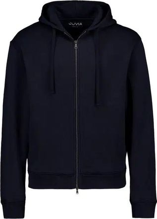 Juvia Herren Sweatjacke blau Baumwolle unifarben