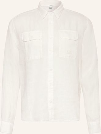 C.P. Company Leinenhemd Regular Fit weiss