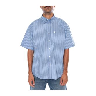 Carhartt Work in Progress Homme, Chemises, Bleu, Taille: L Chemise S/S Keene