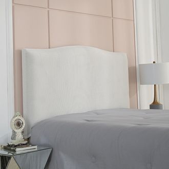 Generic Elastische Version Bettkopfteil Bezug Vollformat Kopfteil Bezug Staubschutzh&uuml;lle f&uuml;r Polsterm&ouml;bel im Schlafzimmer Wei&szlig; Kopfteil f&uuml;r kalifornisches Kin