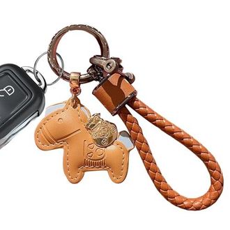 Generico Porte-cl&eacute;s Ann&eacute;e du cheval 2026 | Ornement de sac &agrave; main en cuir, ornement de sac &agrave; main du Nouvel An | Pour adolescents et adultes, amateurs de cultu