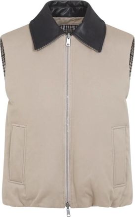 Brunello Cucinelli Femme, Vestes, Beige, Taille: 34 FR Padded Reversible Vest