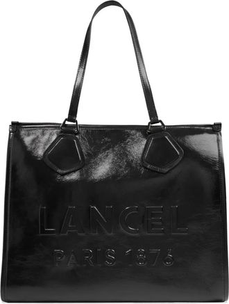 Lancel grand sac cabas Klassik à logo embossé - Noir