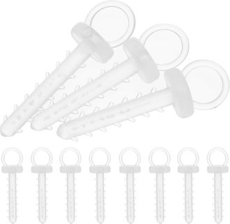 Amosfun Kreative Kugelanh&auml;Nger Kappen 100 St&uuml;Ck Transparent DIY Ballkappen Zubeh&ouml;R F&uuml;R Weihnachtsdeko Und Christbaumkugeln Bastelprojekte