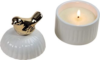 G Decor Serenity Duftkerze im Glas, rosa oder wei&szlig;, mit Jasmin-gr&uuml;nem Tee, nat&uuml;rliches Aroma, Sojawachs, tolles Geschenk zum Einzug, schwarz rauchfrei (wei&szlig;)