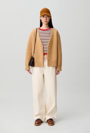 Claudie Pierlot Denim-Jeans aus Baumwolle, Ecru