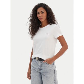 Tommy Hilfiger T-Shirt WW0WW22043 Wei&szlig; Regular Fit