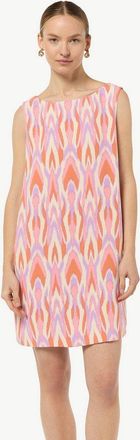 Comma Minikleid Kleid Gemustertes Cr&ecirc;pekleid ohne &Auml;rmel