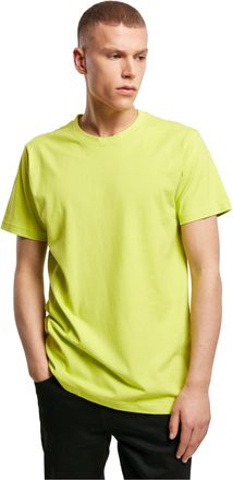 Build Your Brand Herren T-Shirt Round Neck, Männer Basic T-Shirt mit Rundhalsausschnit, Regular Fit, Baumwolle, Frozen yellow, 3XL